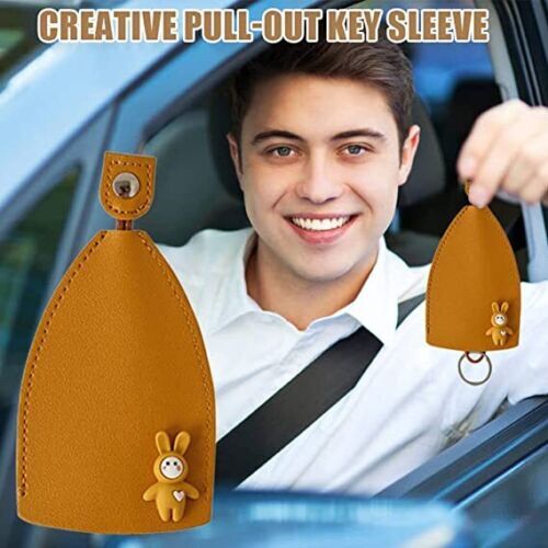 PU Leather Creative Pull Out Cute Large Capacity Car Key Case,Car ...