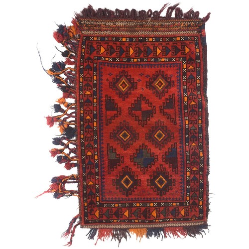 Modern Hand Knotted Afghan Salt Bag / Pillow Cover Wool Area Rug 4 x 2 ...