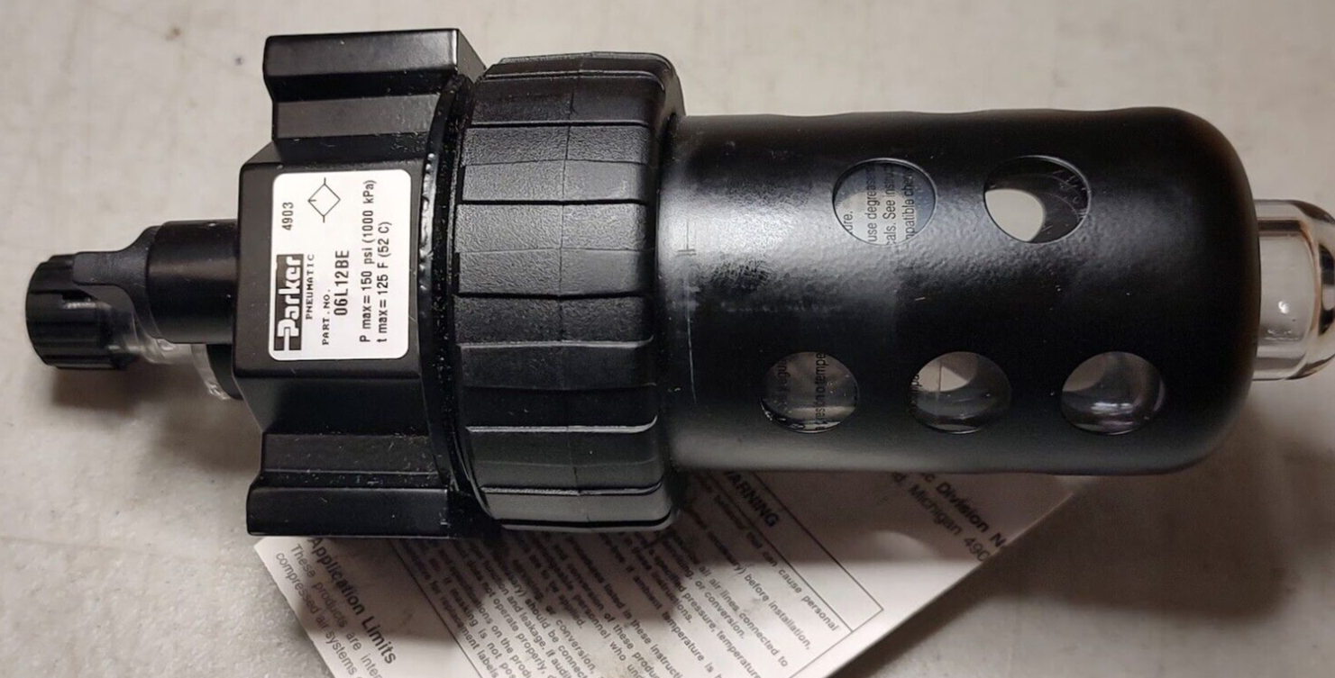 PARKER Compressed Air Lubricator - 150psi Max Plastic Bowl 06L12BE | eBay