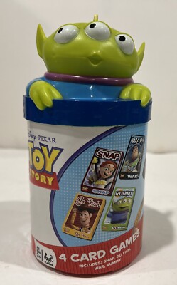 Toy Story Alien 4 Card Games Container Set Rummy, Snap, Go Fish & War ...