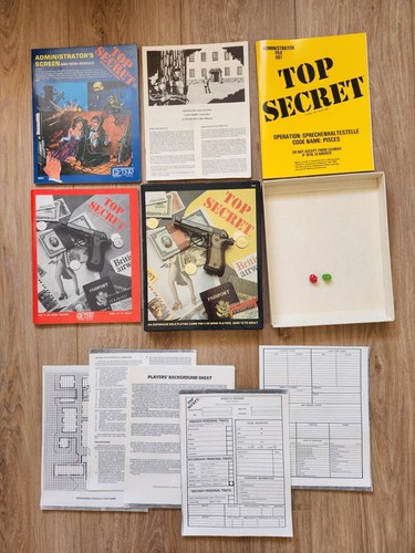 TSR Top Secret RPG Box Set early 2nd Edition wizard logo 1981 Best ...