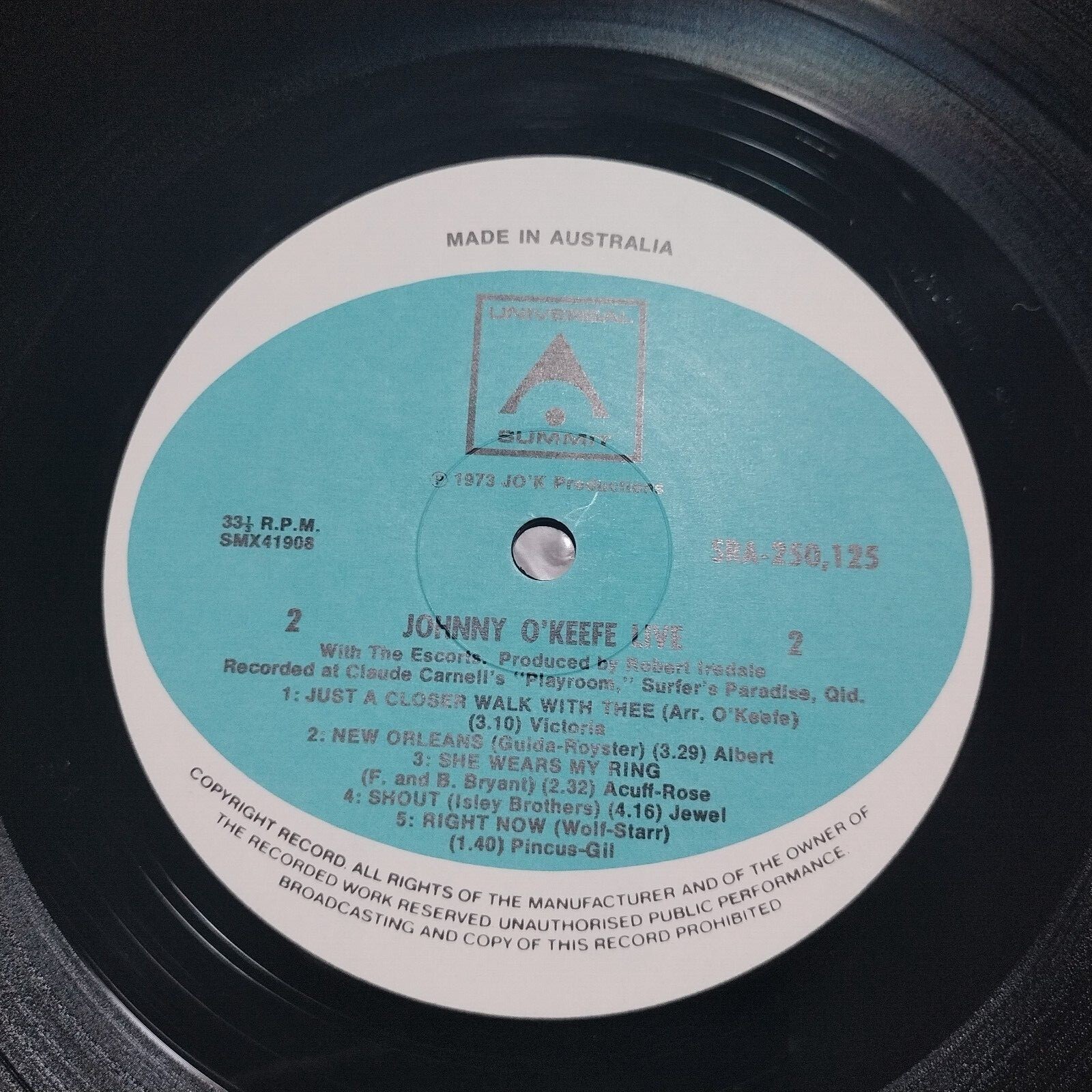 LP JOHNNY O'KEEFE LIVE. 1973 Aus Press. First Edition. Vinyl Records ...