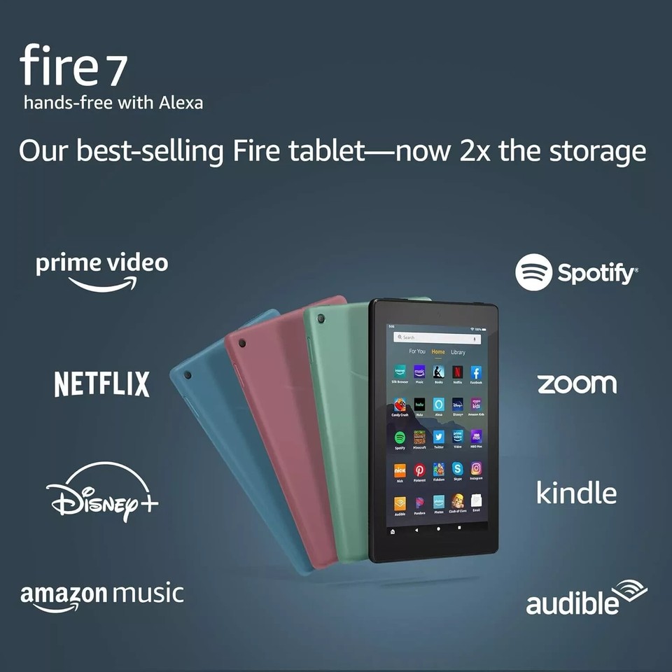 Amazon Fire 7 Tablet 9th Generation 7in Display With Alexa 16GB Black ...