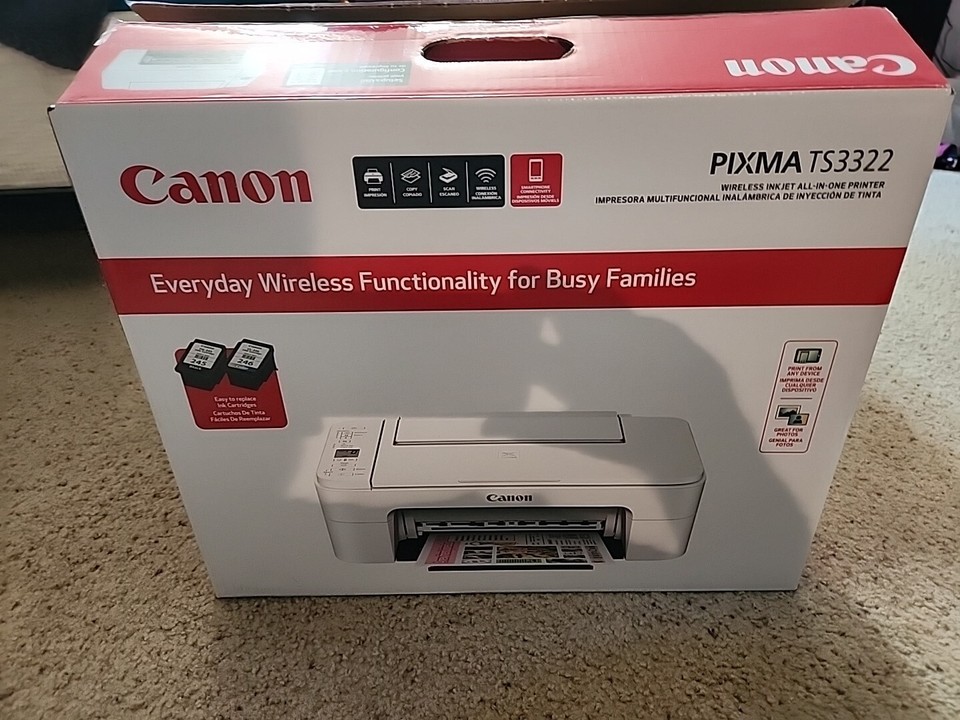 Canon Pixma TS3322 Wireless Wi-Fi All-In-One Printer Air Inkjet Android ...