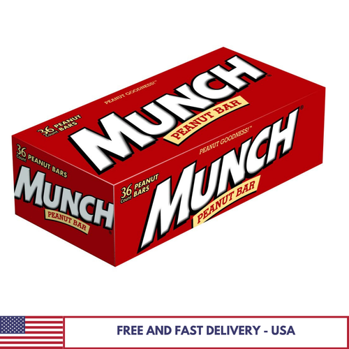 MUNCH Peanut Bar Singles Size 1.42-Ounce Bar 36-Count Box 40000111108 ...