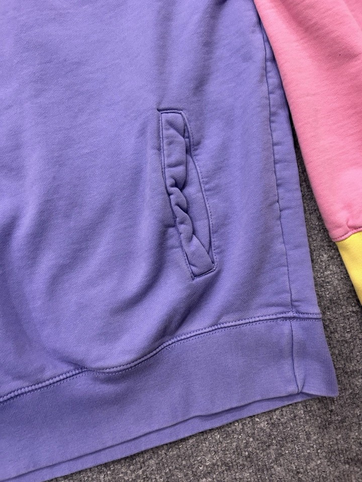 Teddy Fresh Hoodie Mens L Color Block Pastel Blue Yellow Pink Raglan ...