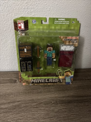 NEW Minecraft Overworld Survival Pack Steve Series 1 Action Figure In ...