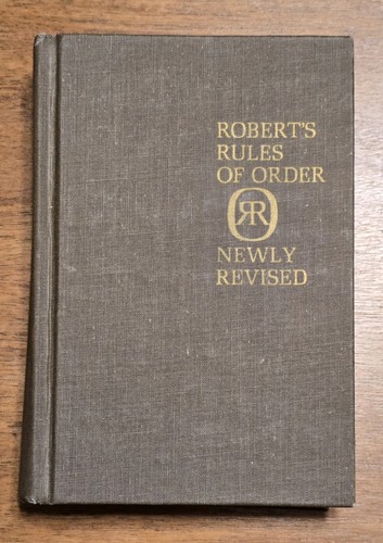 Vintage Roberts Rules of Order Henry Robert 1970 Meetings Viting Clubs ...