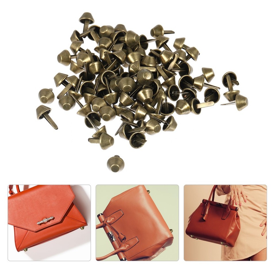100pcs Craft Rivets DIY Purse Bag Feet Studs Bucket Type Spikes | eBay ...