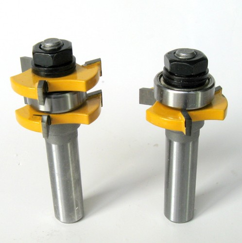 2 pc 1/2" Shank Cutting Depth 1/4" Tongue & Groove Joint Assembly ...