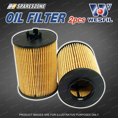 2 x Wesfil Oil Filters for Mercedes Benz A150 A170 A180 A200 B200 B180 ...
