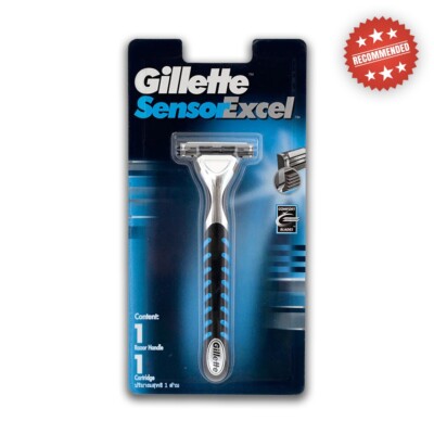 Gillette Sensor Excel Razor Blades Twin Shaver Cartridges Handle Men ...