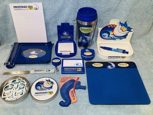 RARE Group of (12) Drug Rep Pharma Promo Items showing the GERD ...