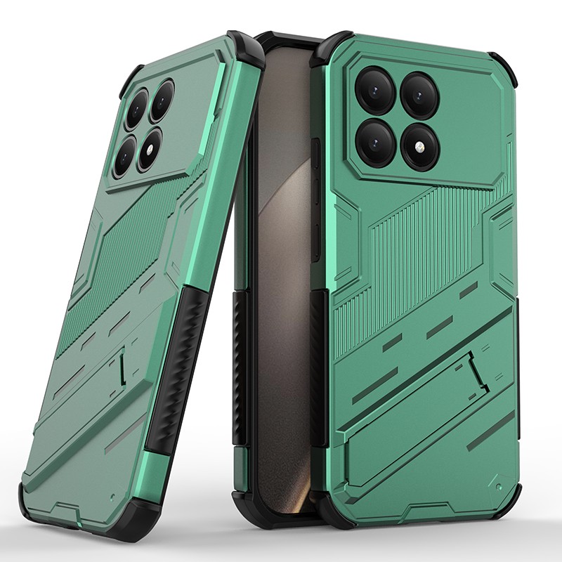 For XiaoMi Poco F8 Pro, Hybrid Armor Dual Layer Stand Hard Shell Back ...