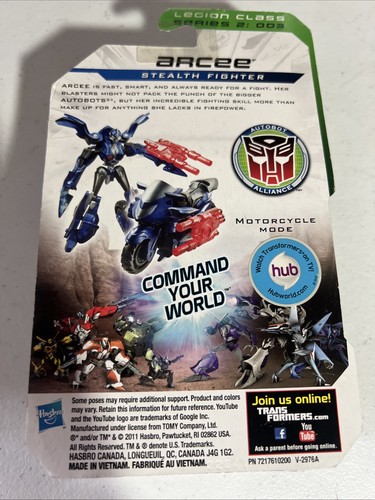 Transformers Prime Cyberverse Legion Legends Class Arcee Autobot - New ...
