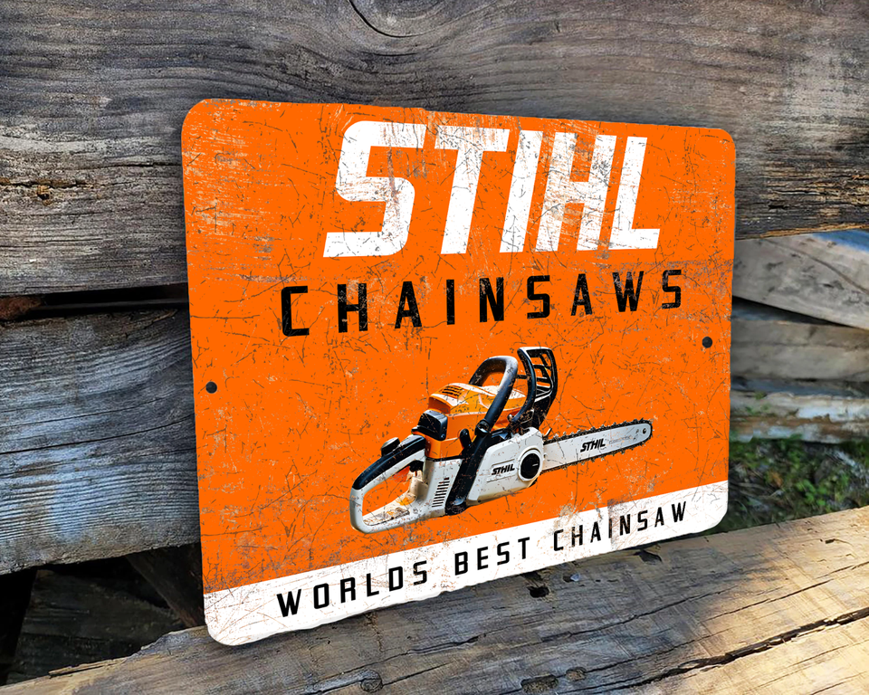 Vintage Stihl Chainsaws Advertisement 9x12" Metal Wall Sign Plaque ...