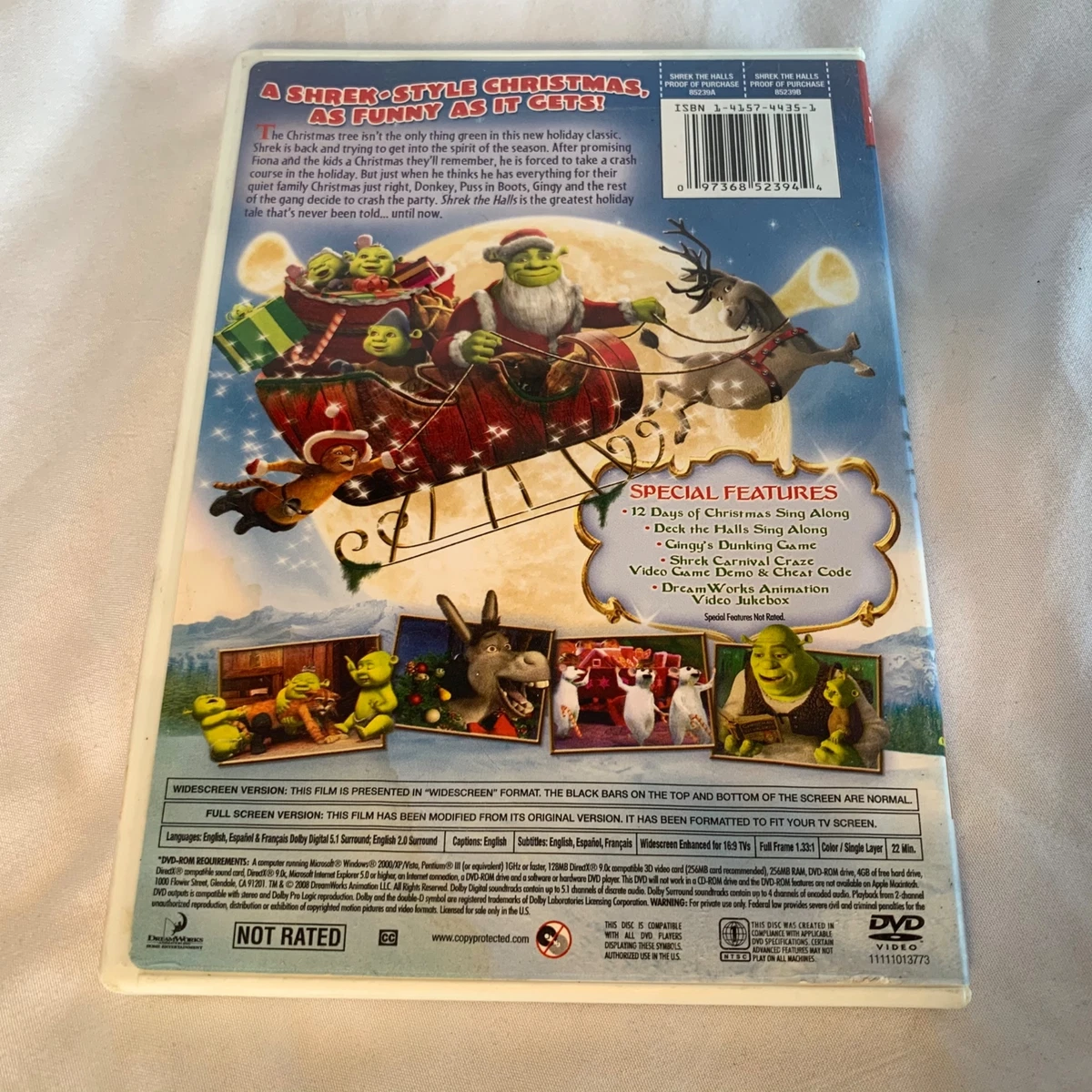 Shrek The Halls Dvd Menu