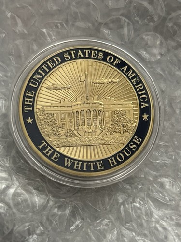 WHITE HOUSE CHALLENGE COIN GOLD BLUE ENAMEL PRES EAGLE SEAL REPUBLICAN ...
