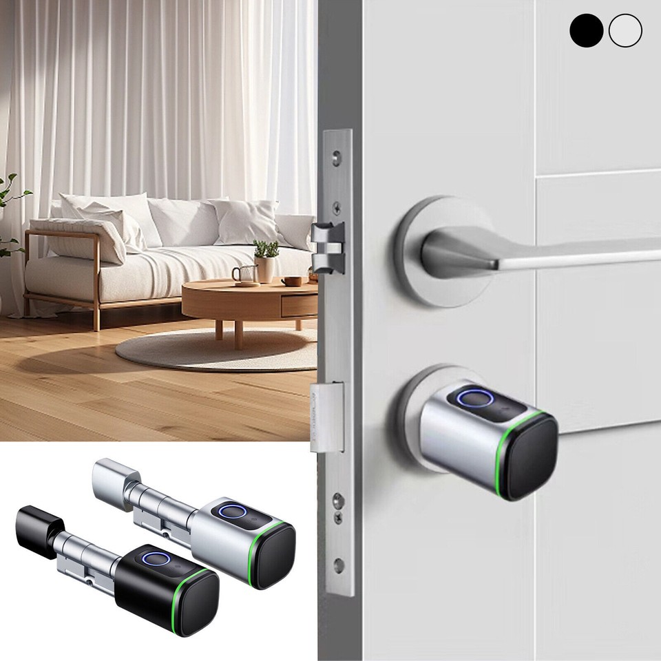 Smart Door Lock Keyless Entry Tuya Remote Control Fingerprint Euro ...