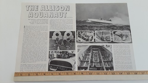 BOB PATTERSON SK HULLS ALLISON 12 CYLINDER SPEED BOAT ORIGINAL 1963 ...