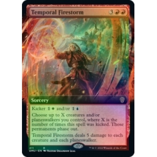 Foil Temporal Firestorm (extended Art) X4 M/NM Magic MTG Dominaria ...