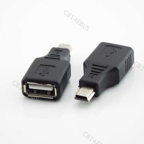 USB 2.0 A Female Male to Mini 5pin USB B Type Adapter OTG Converter B14 ...