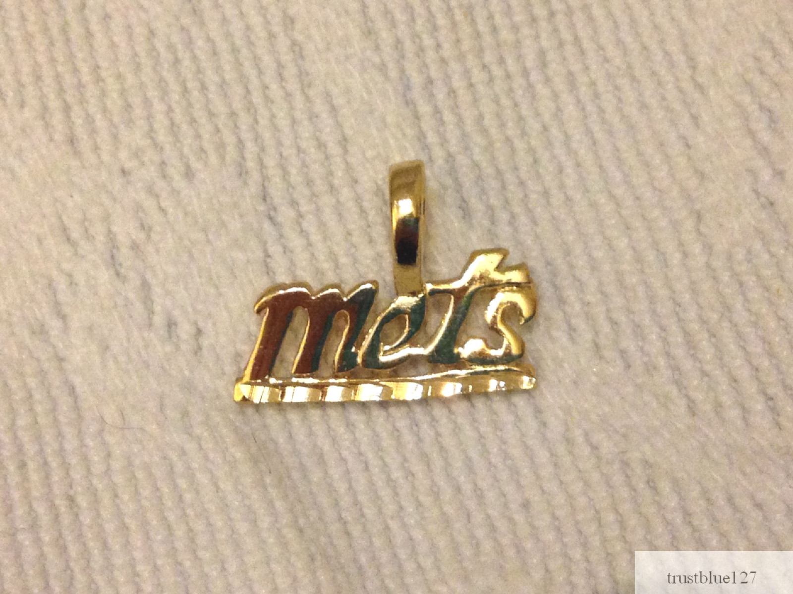 NEW YORK NY METS Team Name Necklace Pendant 24k Gold Plated Charm Fan ...