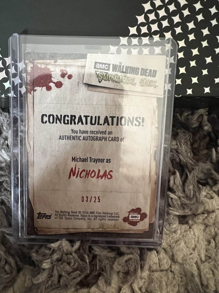 2016 Walking Dead Survival Autograph Auto Rotten Michael Traynor ...