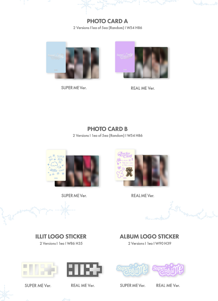 ILLIT 1st Mini Album - SUPER REAL ME + Store Gift Photos | eBay