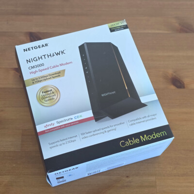 Netgear Nighthawk CM3000 Multi-Gig 2.5Gbps Cable Modem With DOCSIS 3.1 ...