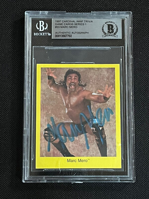 MARC MERO 1997 CARDINAL WWF WRESTLING SIGNED AUTOGRAPHED CARD BAS ...