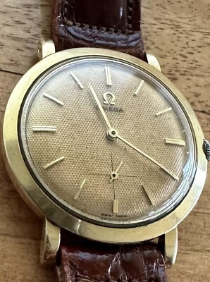 Vintager Very Rare Omega Man Watch 18k Solid Yellow Gold | eBay