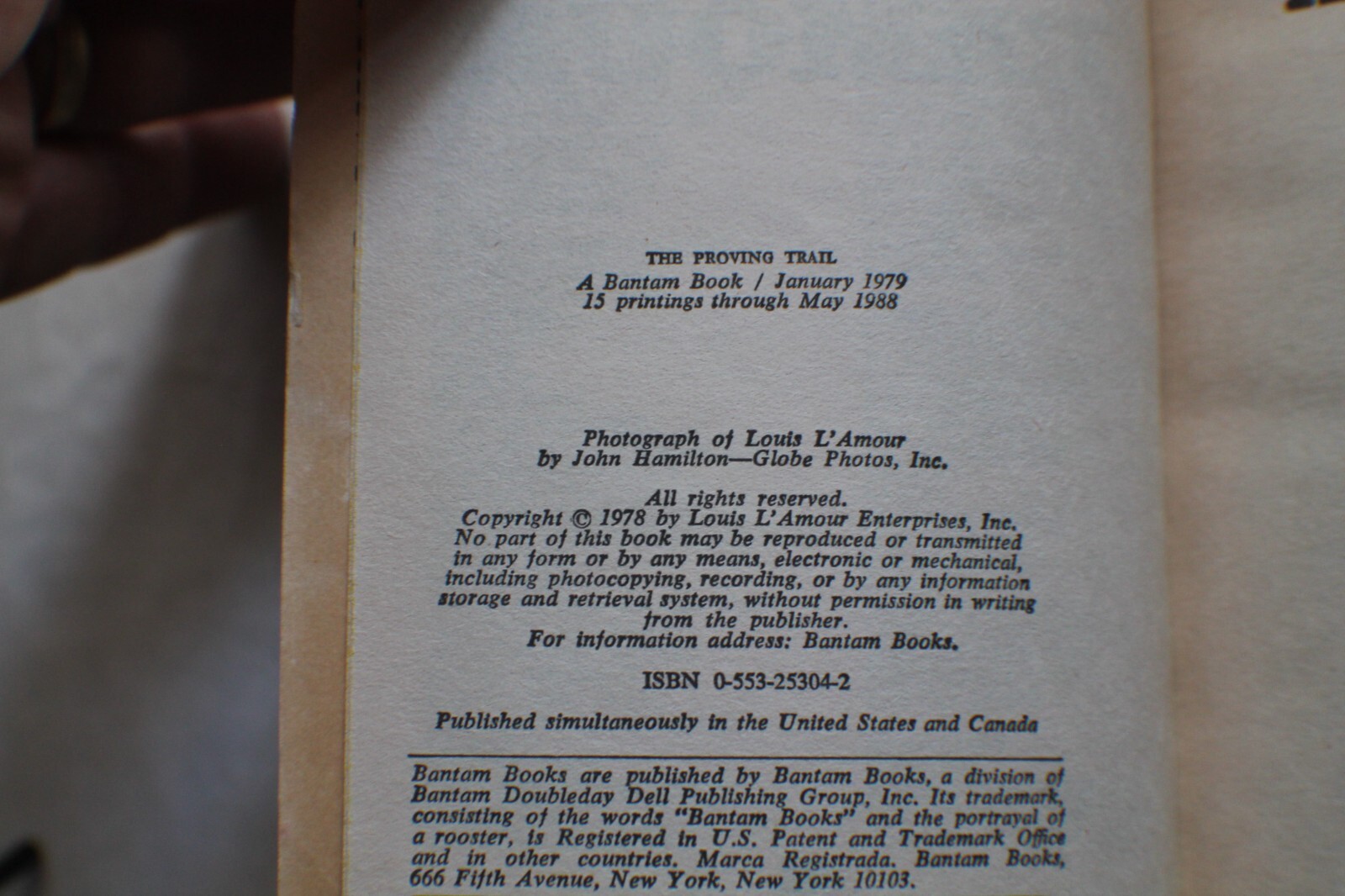 The Proving Trail by Louis L'Amour May 1988 Paperback 15th. printing | eBay
