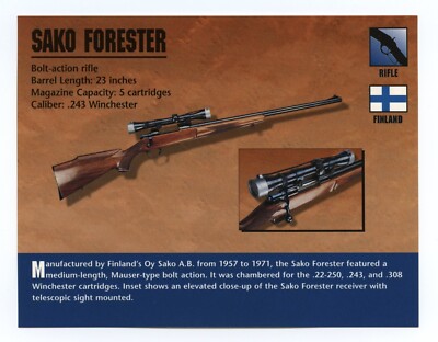 Sako Forester Rifle Atlas Classic Firearms Card | eBay