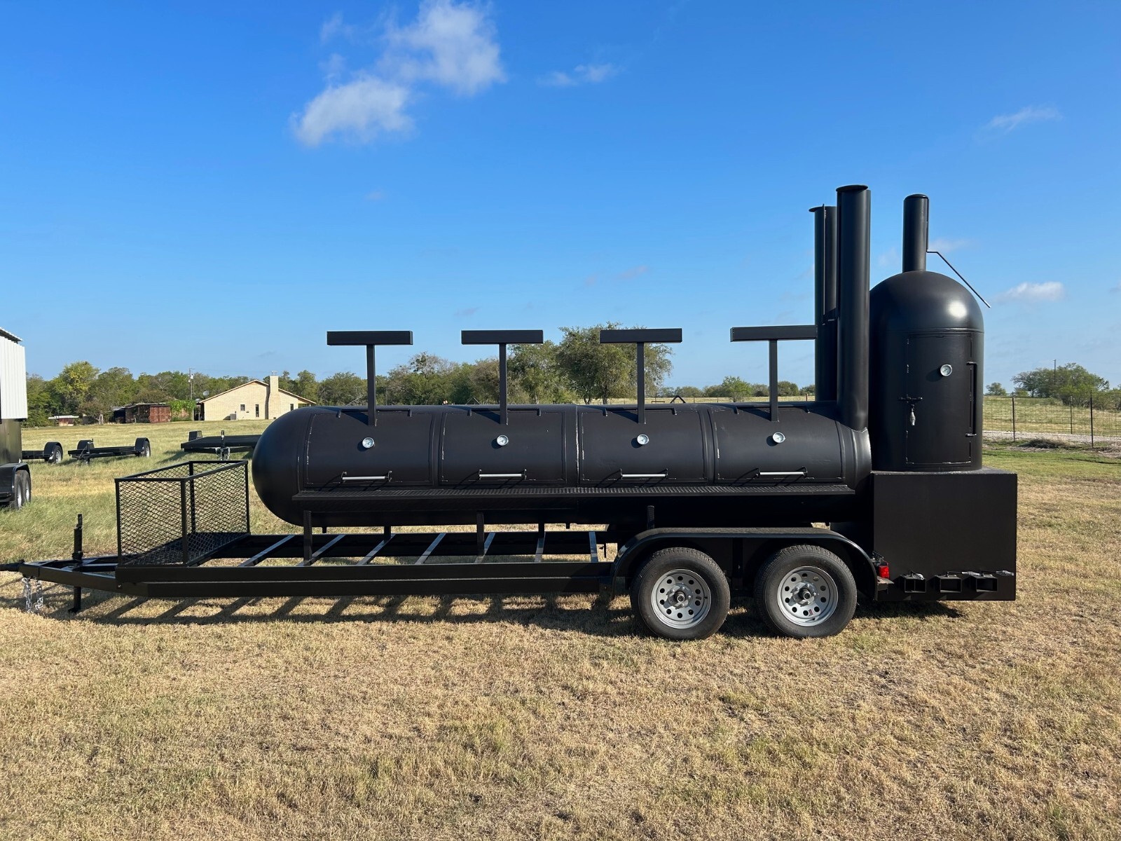 NEW 1000 Gallon Reverse Flow BBQ pit smoker Concession Trailer | eBay
