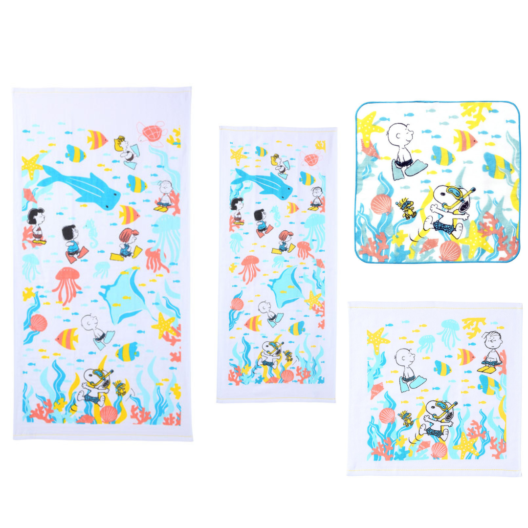 Peanuts Snoopy Japanese Gauze Towel Ocean Sea Official Kawaii from ...