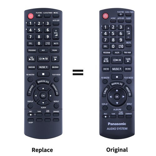 New N2QAYB000387 Remote Control For Panasonic CD Stereo Audio System SA ...