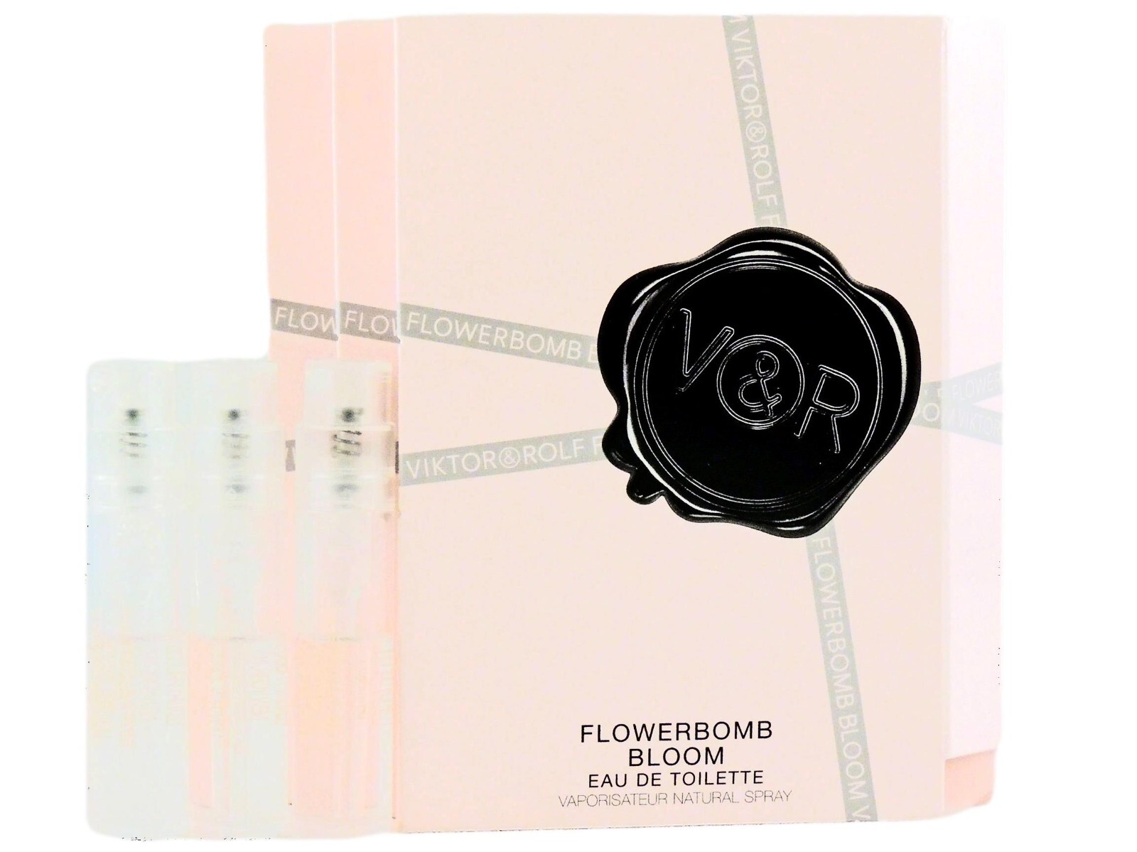 V&R VIKTOR & ROLF FLOWERBOMB BLOOM EDT 1.2ml .04fl oz x 3 PERFUME SPRAY ...