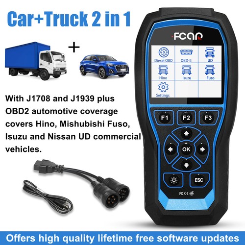 FCAR F506 Heavy Duty Truck Full System OBD2 Scanner Diesel DPF ...