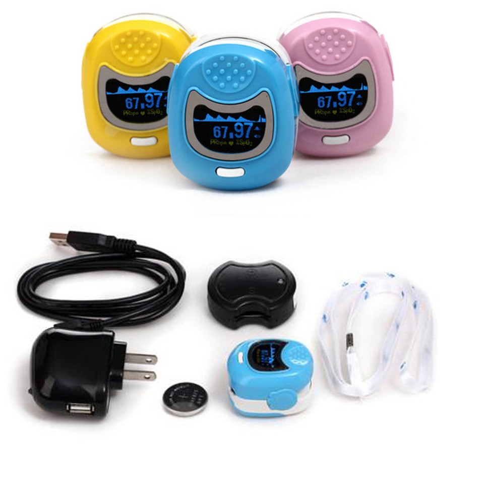 OLED Baby Heart Rate Children Fingertip Pulse Oxygen Blood SPO2 ...