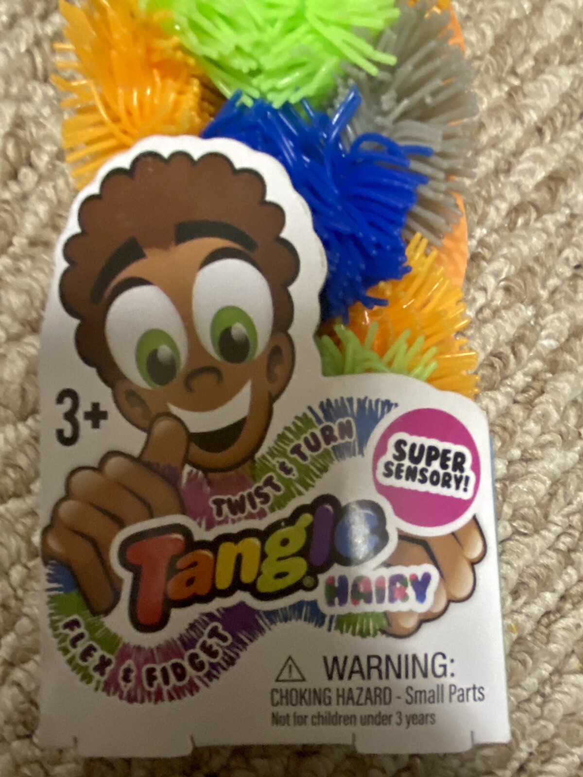 Tangle Hairy Toy. Flex & Fidget Super Sensory. Green Orange Blue. Ship ...