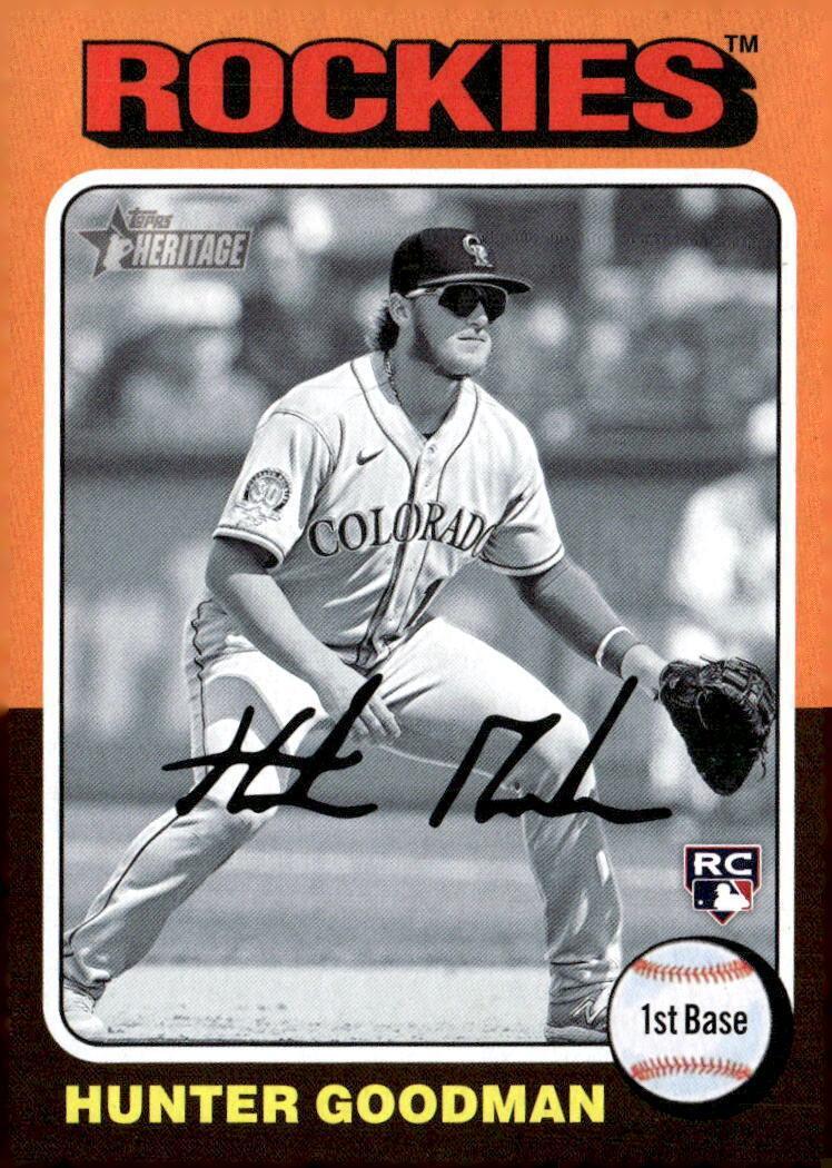 2024 Topps Heritage - Rookies Hunter Goodman #379 Black & White Image ...