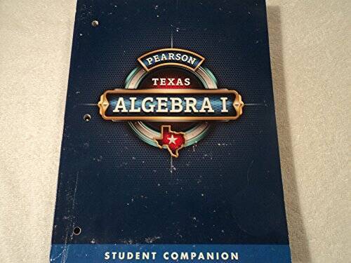 Pearson Texas Algebra 1: Student Companion - Paperback - GOOD | eBay