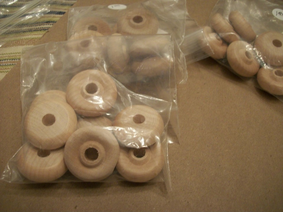 t 23 SOLID flat back UNPAINTED wood wheels 1 inch LARGE AXLE HOLE | eBay