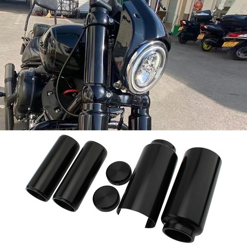 Upper Lower Fork Tube Covers Caps Set For Harley Street Bob Low Rider ...