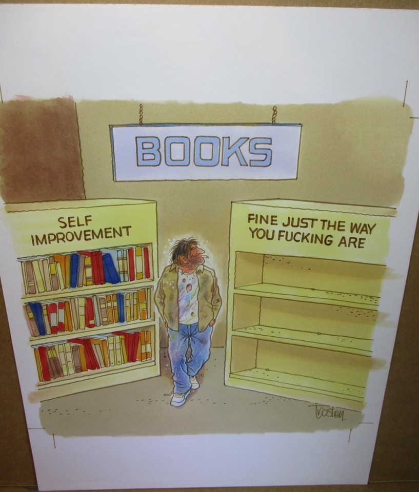 George Trosley COLOR ART Hustler Self-Improvement vs Just Fine Books ...