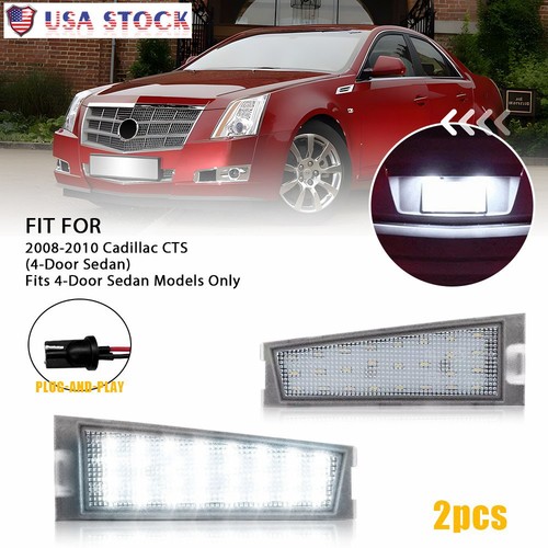 2Pcs LED License Plate Light Tag Lamps For Cadillac CTS 4-Door Sedan ...