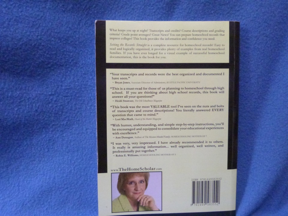 Setting the Records Straight: How to Craft - Paperback, by Lee Binz ...