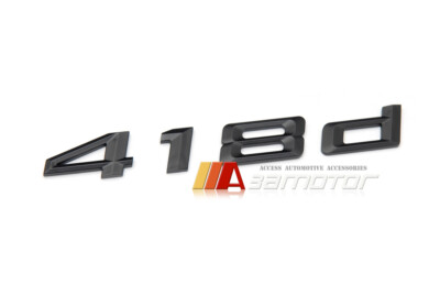 Matte Black Trunk Rear Emblem Badge Letter 418d fit for BMW F32 F33 F36 ...