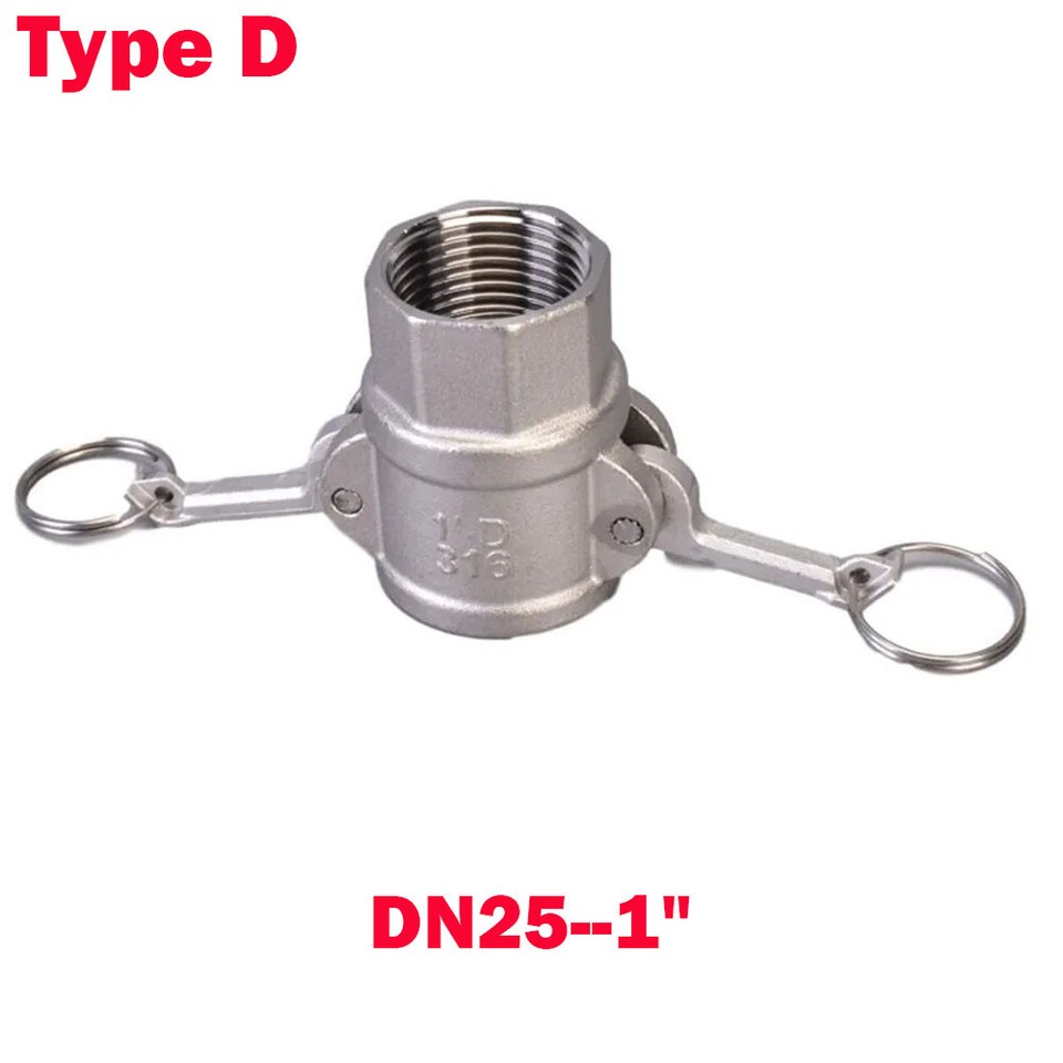 1" DN25 304 Stainless Steel Homebrew Camlock Fitting Hose Adapter Barb ...